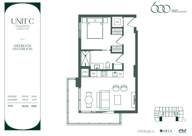 Floor Plan - 600 Miami World Center